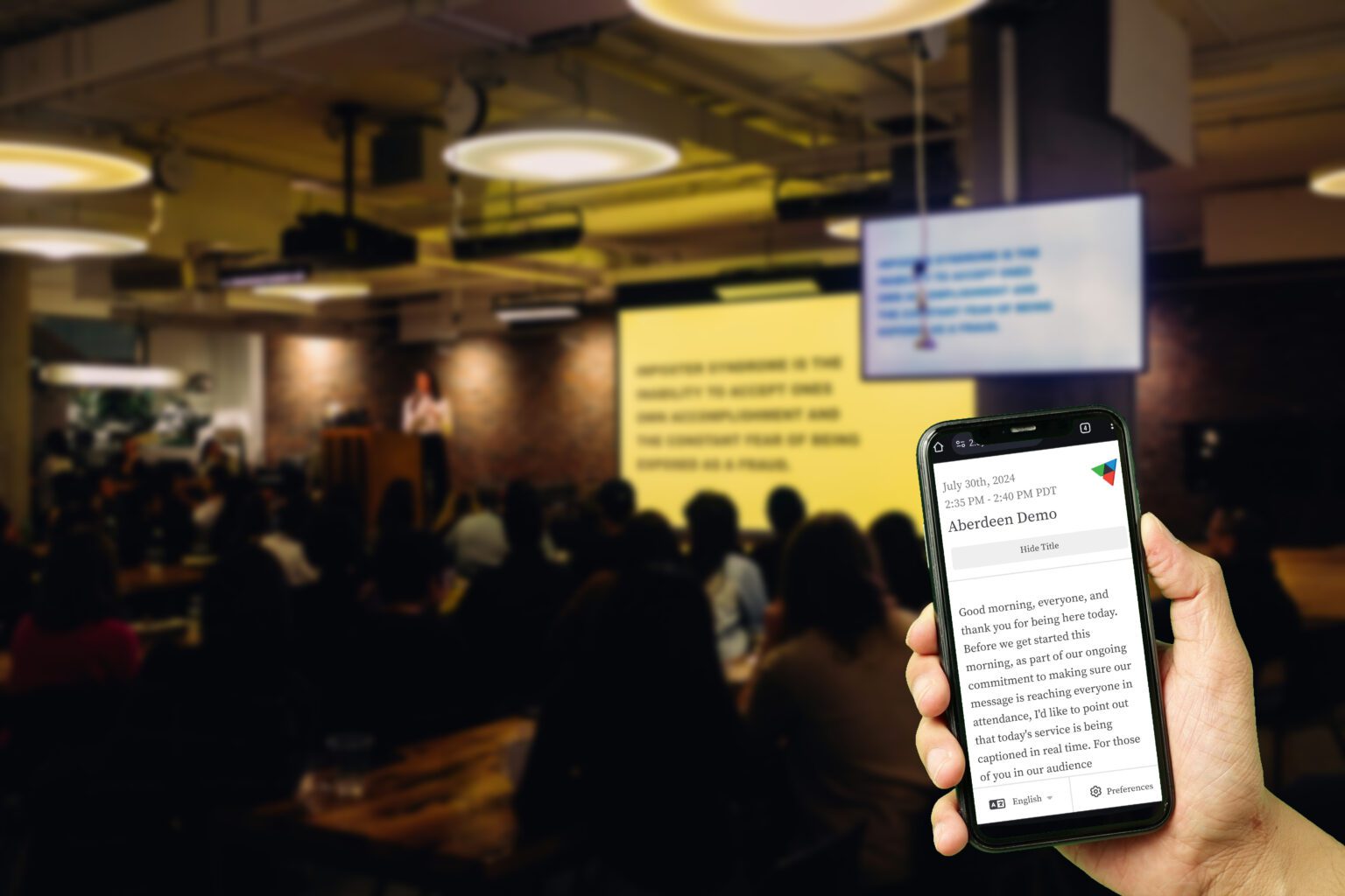 Live In-person Captioning & Translation for Live Events | Aberdeen Broadcast Services